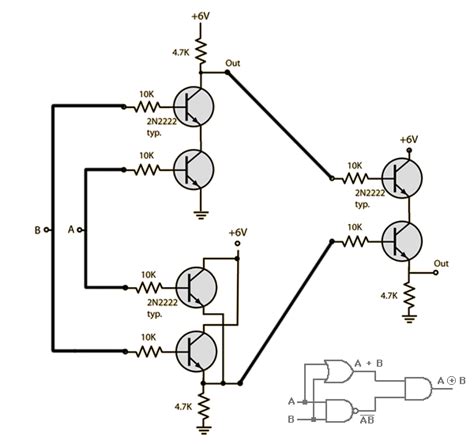 Xor Gate Circuit Diagram Using Transistor