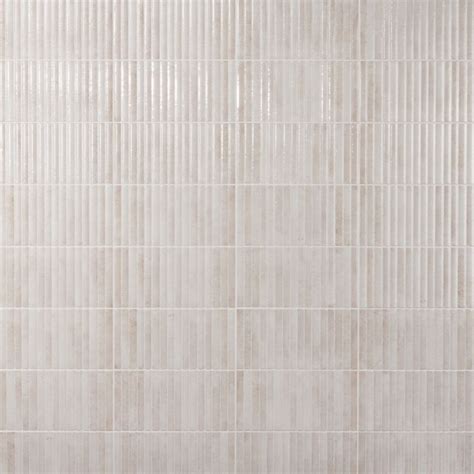 Curve Fluted White 6x12 3d Glossy Ceramic Tile