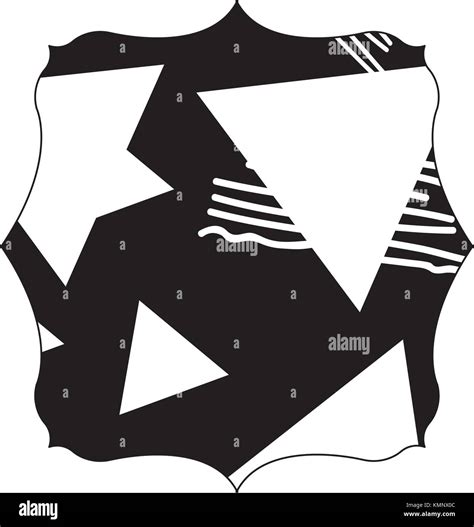 Contour Square With Geometric Figure Stye Background Stock Vector Image And Art Alamy