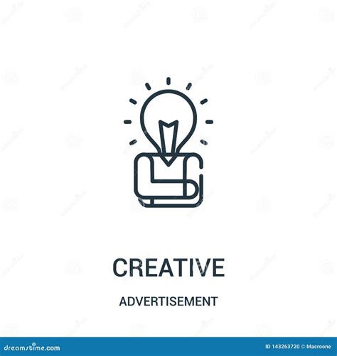 Creative Icon Vector From Advertisement Collection Thin Line Creative Outline Icon Vector