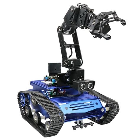 Intelligent Tankbot Track Robot Car With Robotic Arm For Advanced