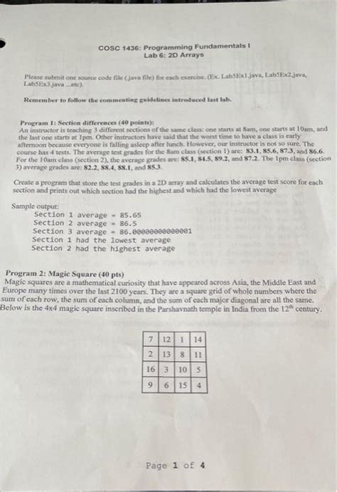 Solved Cosc 1436 Programming Fundamentals 1 Lab 6 20