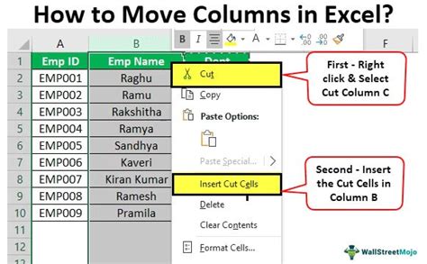How To Move Columns In Excel Drag And Cut Paste Method