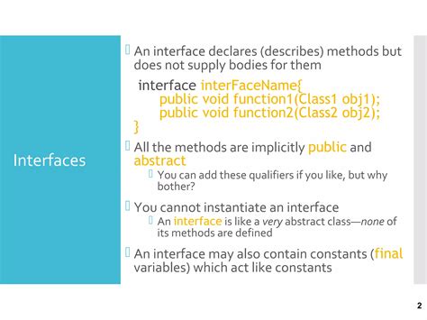 Oop Interfaces Ppt