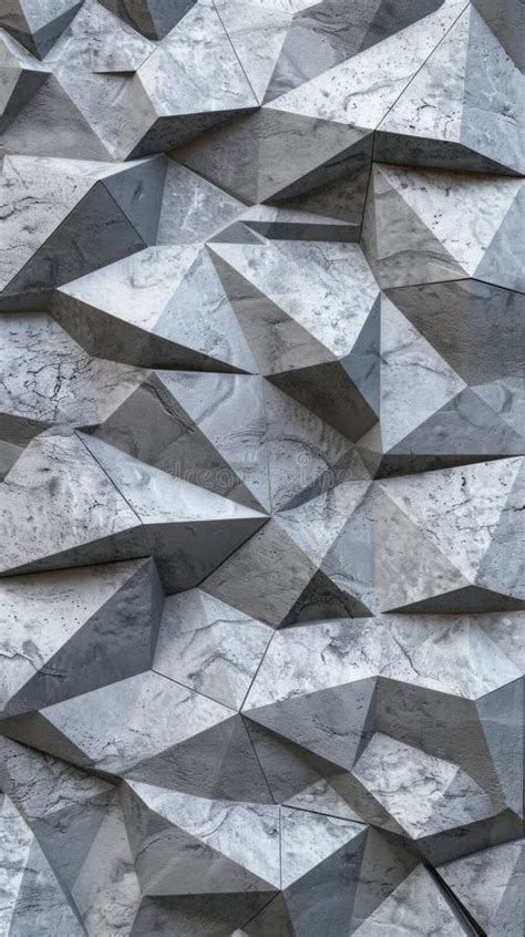 Clean And Sophisticated 3d Pattern With Interlocking Triangles Rough