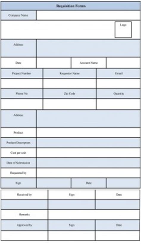 Requisition Form Format Sample Forms