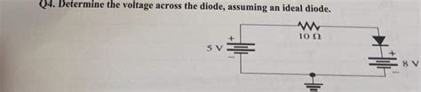 Solved 24 Determine The Voltage Across The Diode Assuming Chegg Com