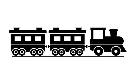 Train And Locomotive Silhouette Vector Illustration Suitable For