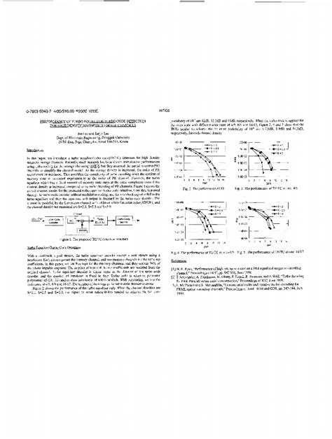 Performance Of Turbo Equalizerturbo Code Detection For High Density