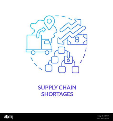 Supply Chain Shortages Blue Gradient Concept Icon Stock Vector Image And Art Alamy