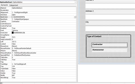 Adding An Option Button To A Vba Userform In Excel The Caption Appears