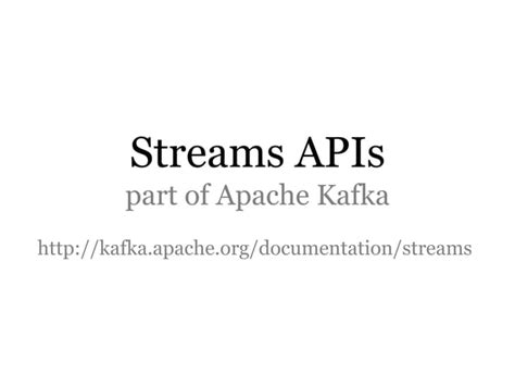 Apache Kafka A Distributed Streaming Platform PDF Cloud Computing Internet