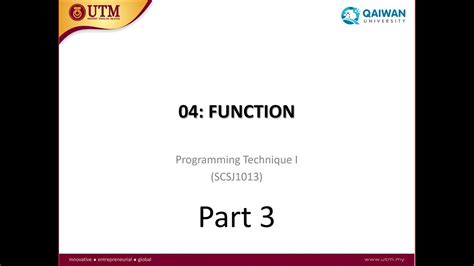 Chapter 4 Part 37 User Defined Functions Youtube