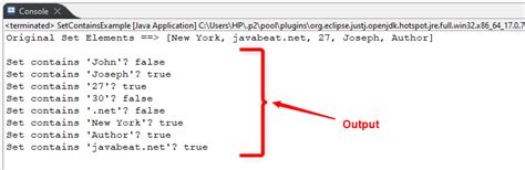 How To Use Set Contains Method In Java