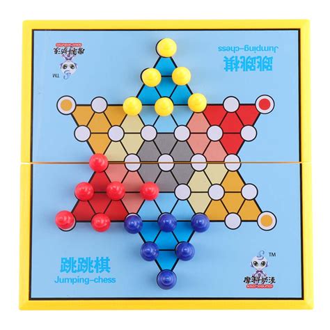 1 Box Of Educational Chess Toy Creative Jump Checkers Jumping Chess Folding Portable Magnet Game