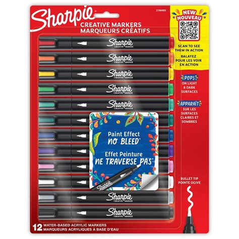 Sharpie Creative Bullet Tip Markers 12 Color Set