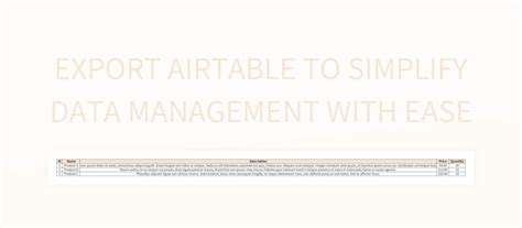 Export Airtable To Simplify Data Management With Ease Excel Template