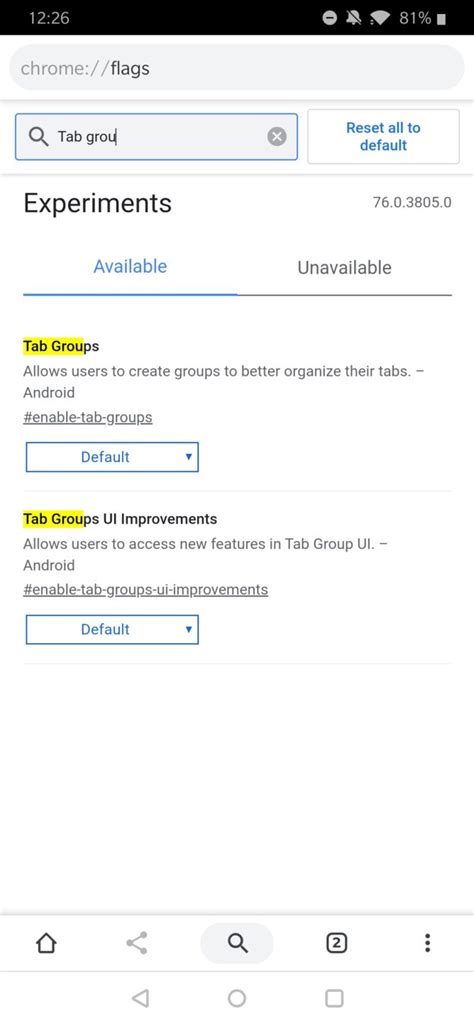 Update Further Improvements Chrome Tab Groups Are Live On Android