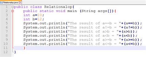Operator In Java Programming Language Code For Java C