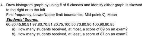 Solved 4 Draw Histogram Graph By Using Of 5 Classes And Chegg Com