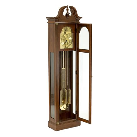 Pearl Grandfather Clock In Cherry Finish Case Grandview Mercantile