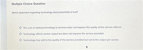 solved multiple choice questionwhich statement regarding