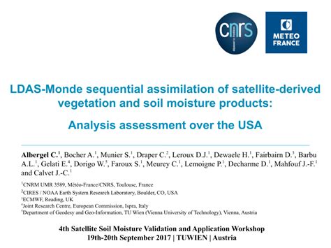 Pdf Ldas Monde Sequential Assimilation Of Satellite Derived