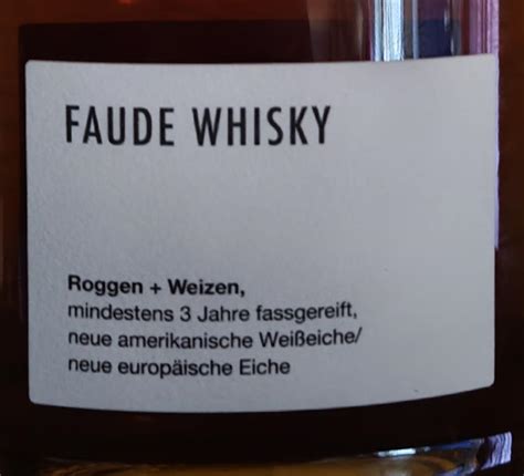 Faude 03 Year Old Ratings And Reviews Whiskybase