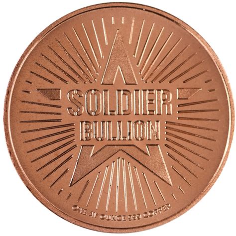 1 Oz Copper Soldier Bullion Captain Troy Round New Provident Metals™