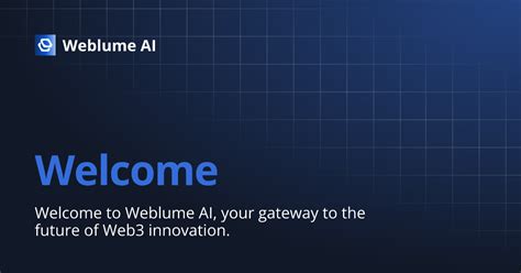 Welcome Weblume Ai