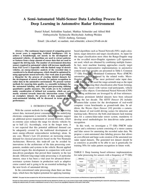 Pdf A Semi Automated Multi Sensor Data Labeling Process For Deep