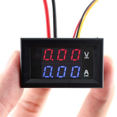 Eiechip Amperímetro Digital Led Mini Multímetro Digital Cc 100 V 10 A