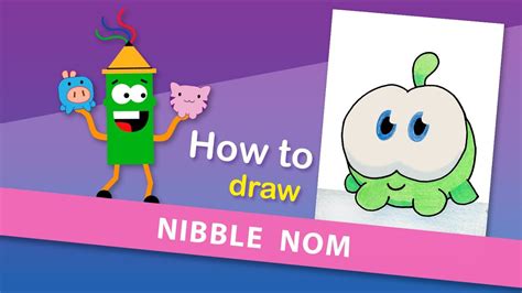 How To Draw A Cute Nibble Nom From Om Nom Stories Series Drawing