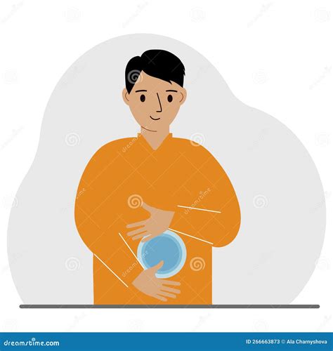 Healthy Intestines Depicted With Gut Outline And Love Symbol With Heart Cartoon Vector