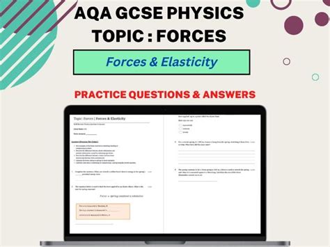 AQA GCSE Physics Forces Elasticity Self Assessment Questions Answers 2023 Teaching