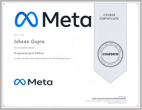 Ishaan Gupta On Linkedin Programming Python Coursera Meta