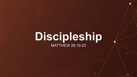 Discipleship Sermon By Sermon Research Assistant Matthew 2819 20