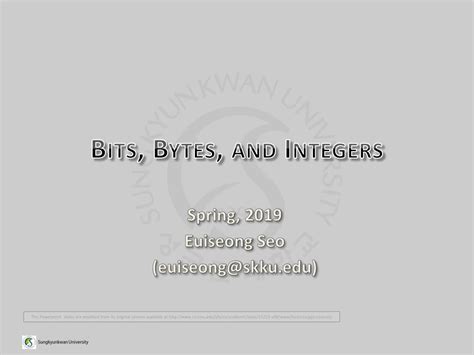 Ppt Bits Bytes And Integers Powerpoint Presentation Free Download