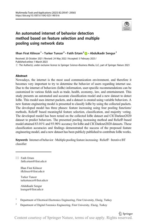 An Automated Internet Of Behavior Detection Method Based On Feature