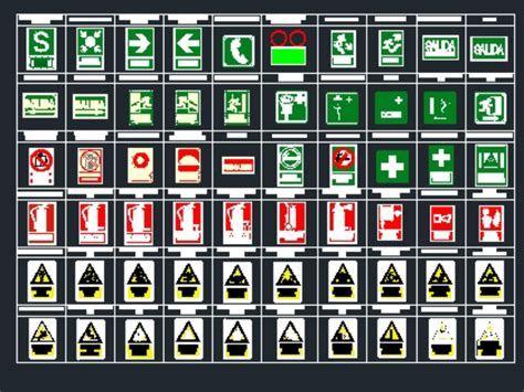 Emergency Exit Signage In Dwg 686 50 Kb Cad Library