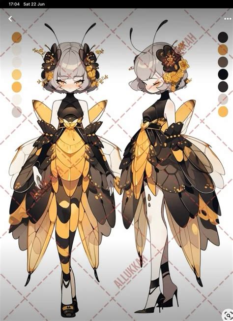 Bee Hybrid Oc Bee Outfit Drawing Honey Bee Oc Vtuber