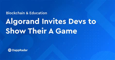 algorand invites game developers with 1 000 000 hackathon