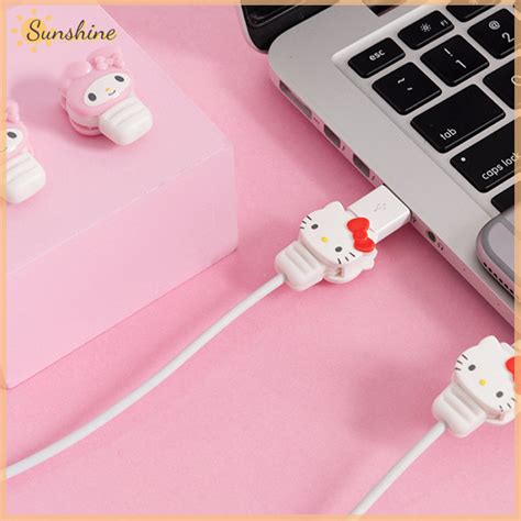Sunshine 2pcs Cute Sanrio Bite Cable Protector My Melody Cinnamoroll