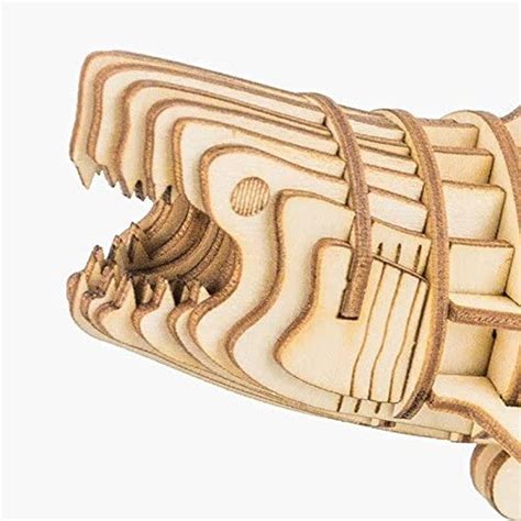 3d Wooden Shark Assembly Puzzle Craft Kit Woodartsupply