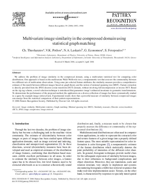 pdf multivariate image similarity in the compressed domain using