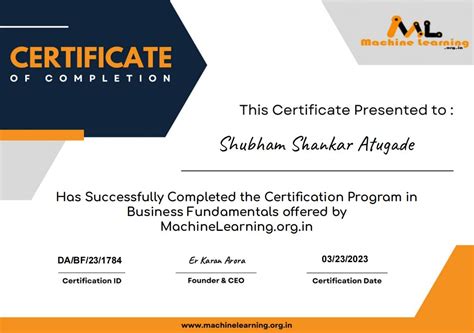 Completed Business Fundamentals Shubham Atugade Posted On The