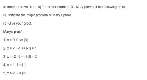 Solved In Order To Prove X