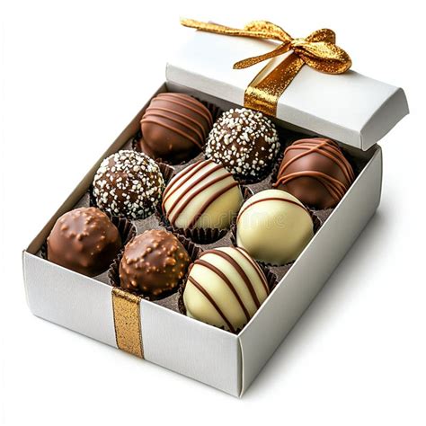 Delicious Assorted Chocolate Truffles T Box Elegant Sweets Brown