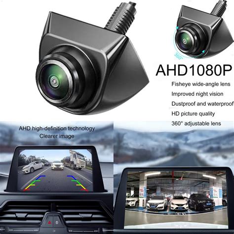 Câmera De Backup À Prova Dágua Reversa Giratória De 360 Graus