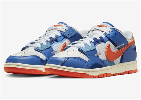 Nike Dunk Low Scrap White Blue Orange Dm0128 100 Release Date Sbd